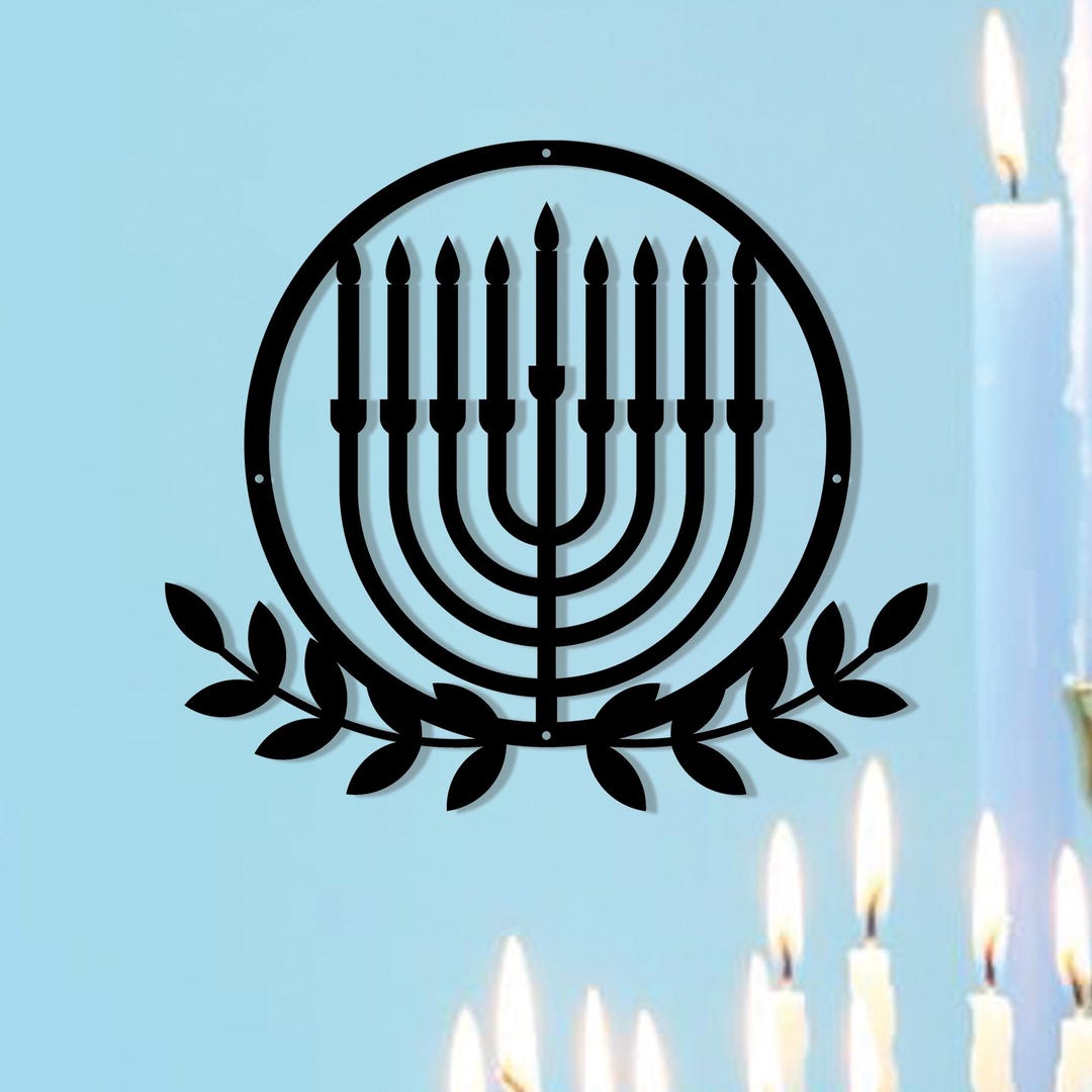 Menorah Wall Hanging Jewish Wall Decor - Etsy