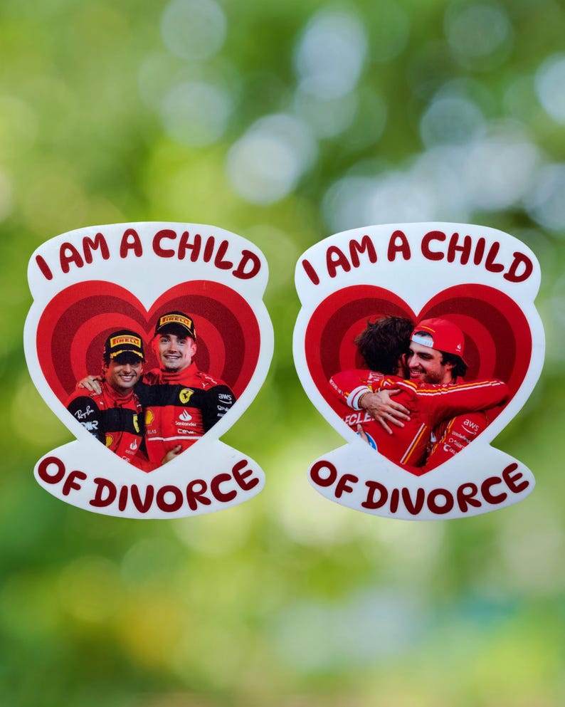 Sticker "i Am a Child of Divorce" - Charles Leclerc & Carlos Sainz ...