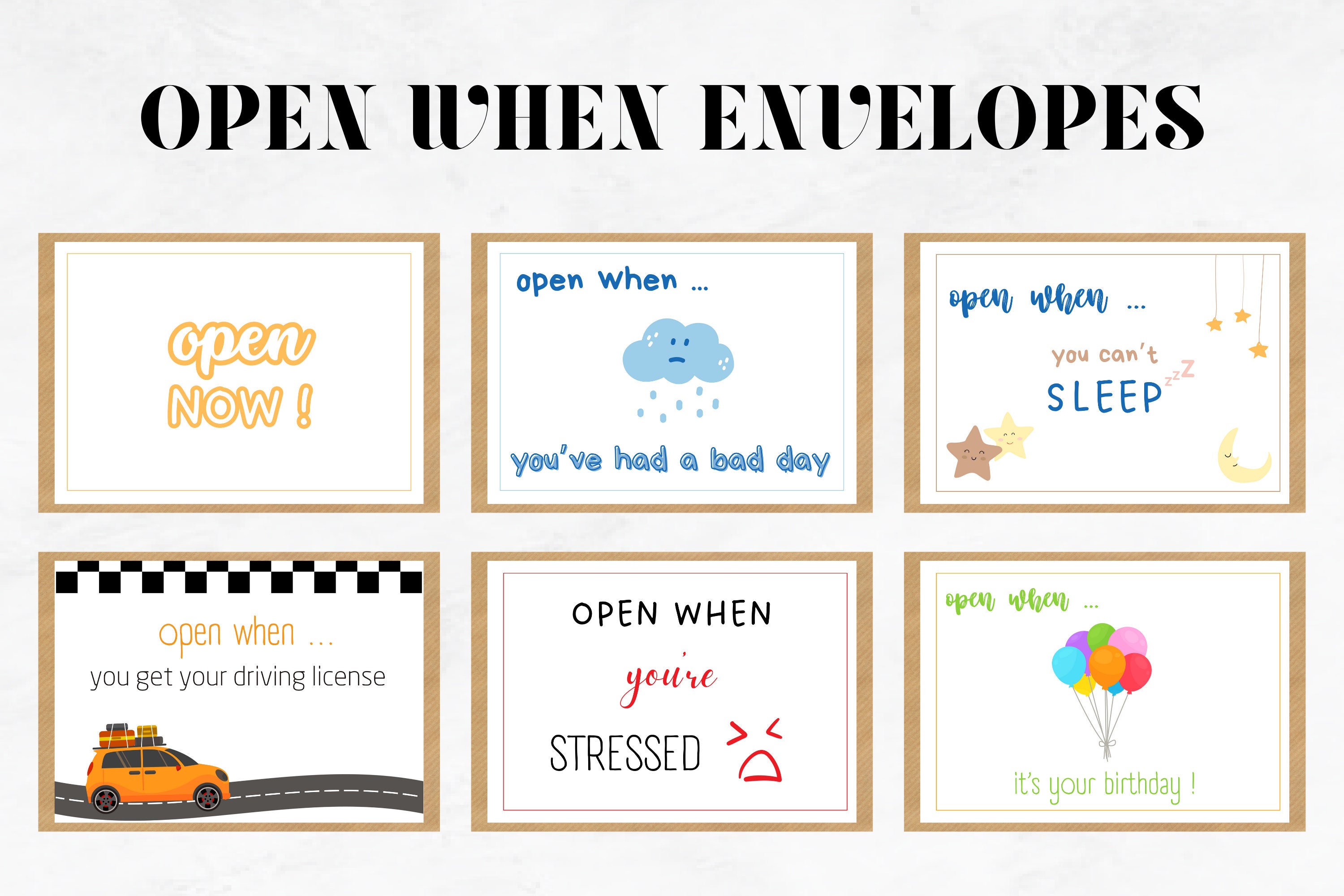 Open When Letters, Thoughtful Personalized Messages, Perfect for Long ...