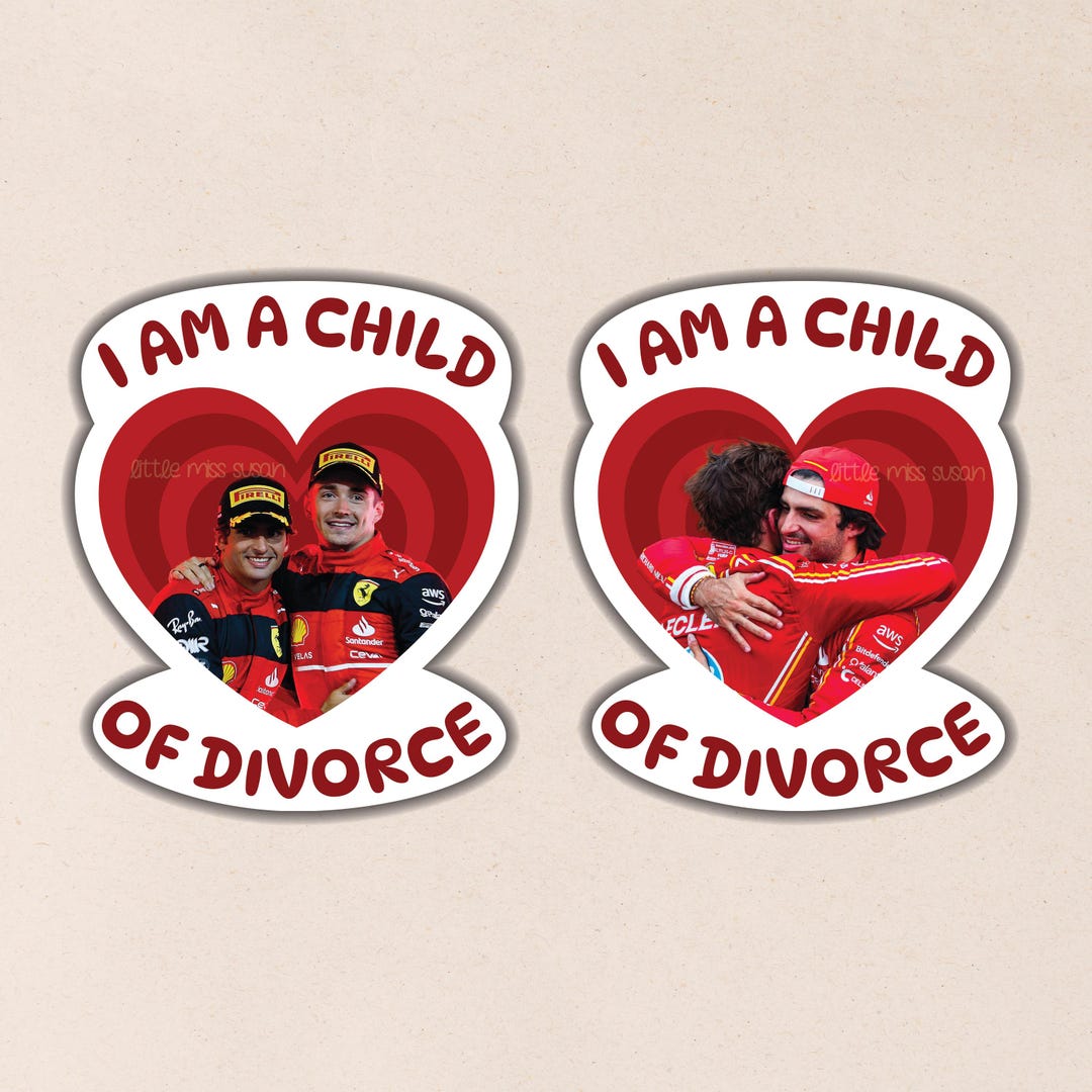 Sticker "i Am a Child of Divorce" - Charles Leclerc & Carlos Sainz ...