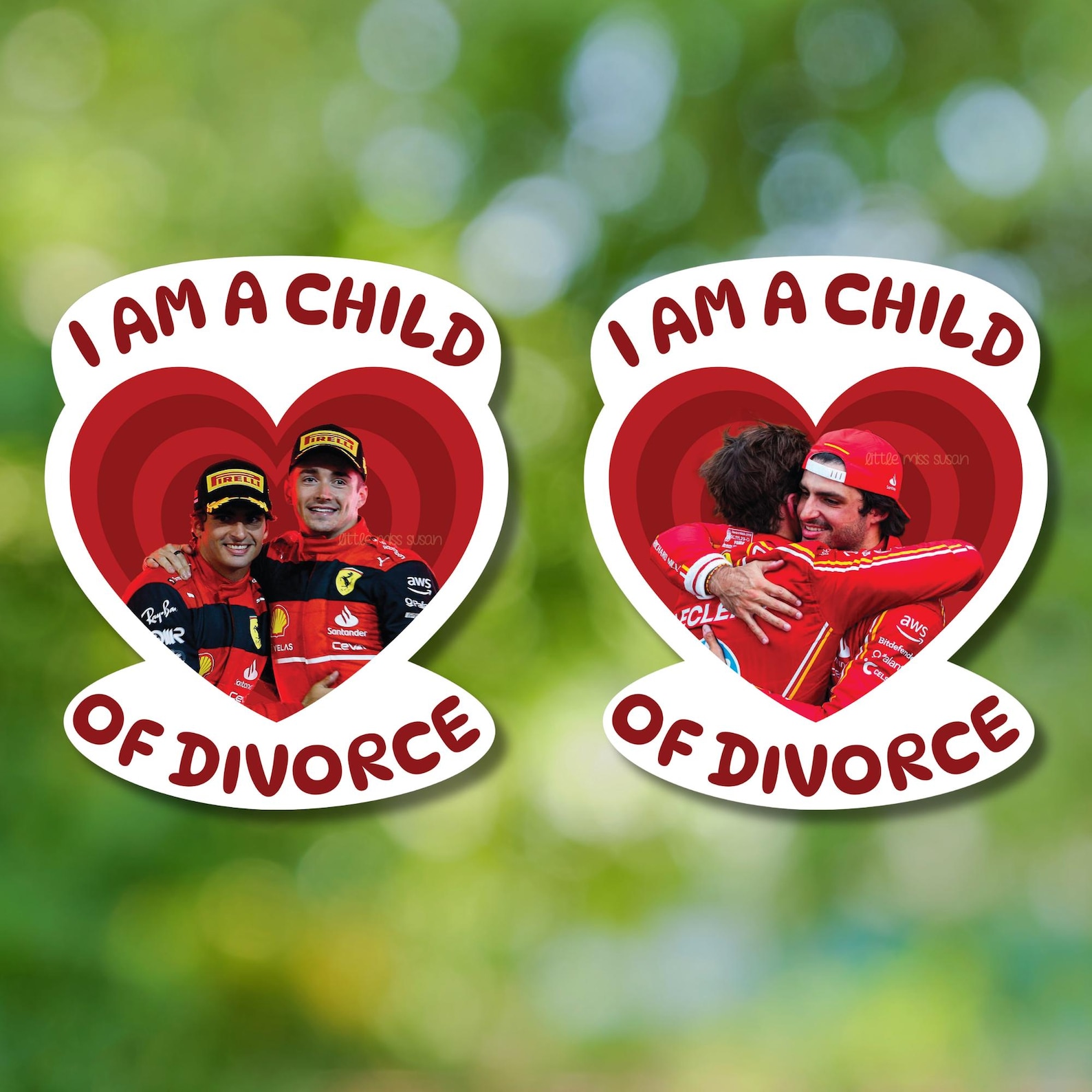 Sticker "i Am a Child of Divorce" - Charles Leclerc & Carlos Sainz ...