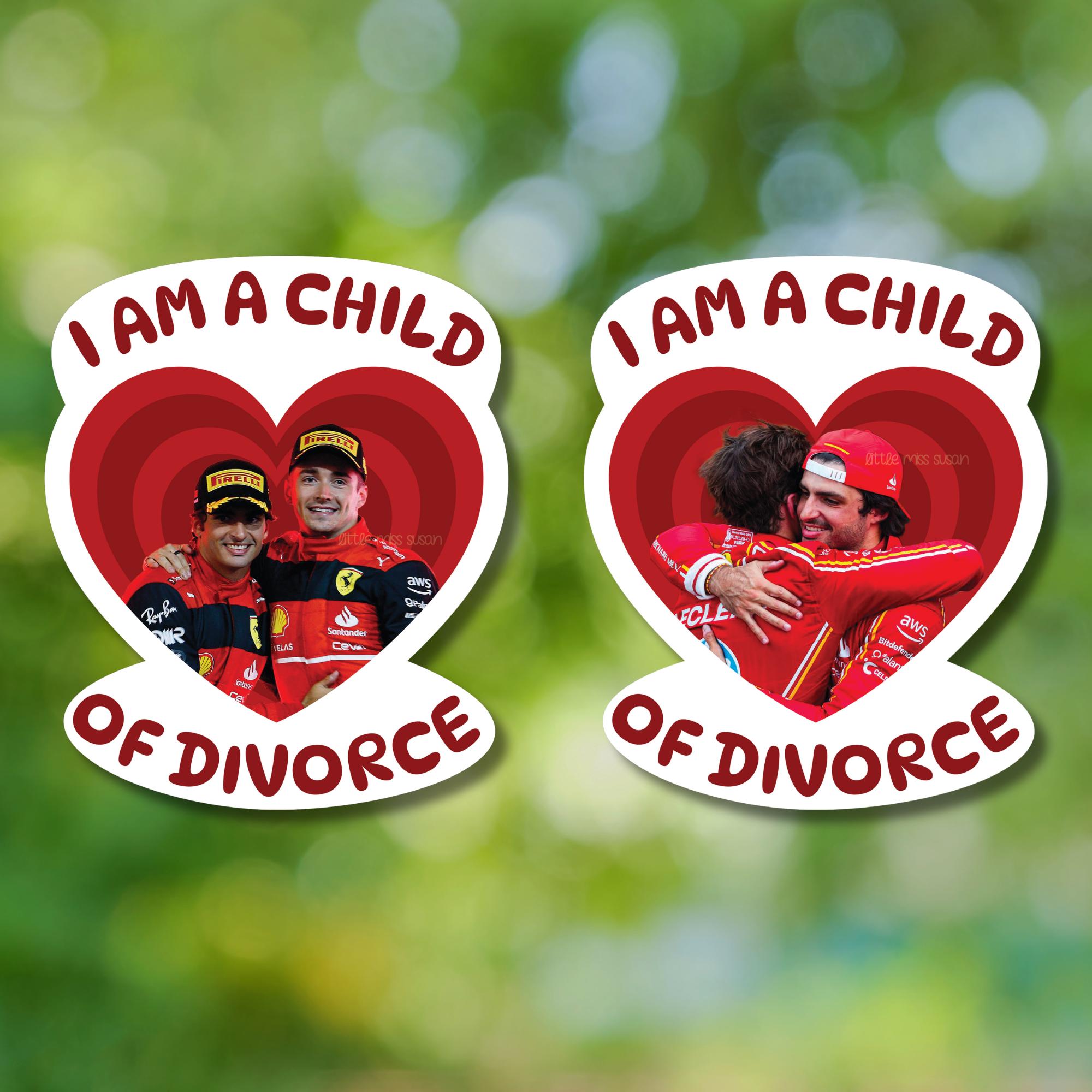 Sticker "i Am a Child of Divorce" - Charles Leclerc & Carlos Sainz ...