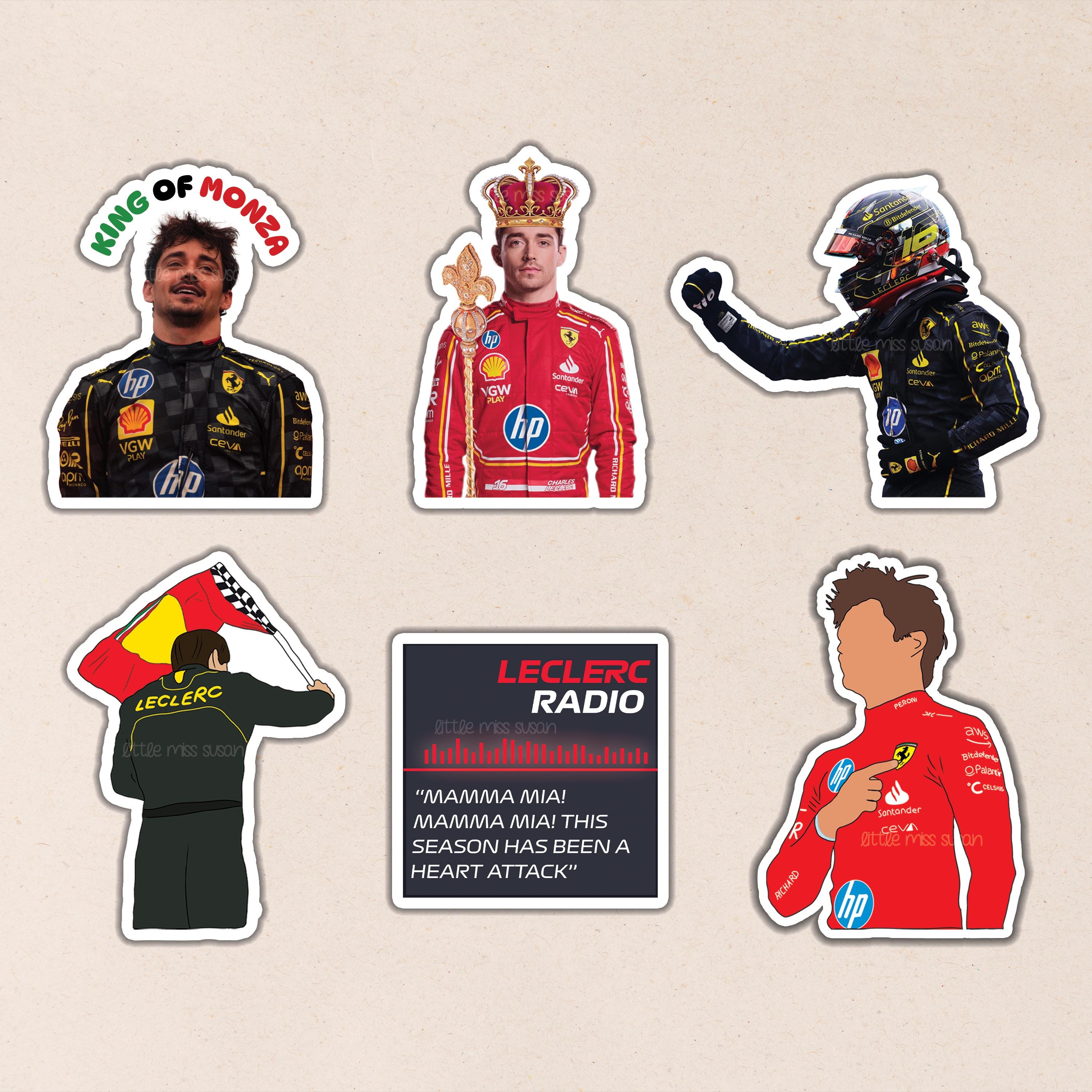 Charles Leclerc Stickers Monza Formula 1 Grand Prix - Etsy