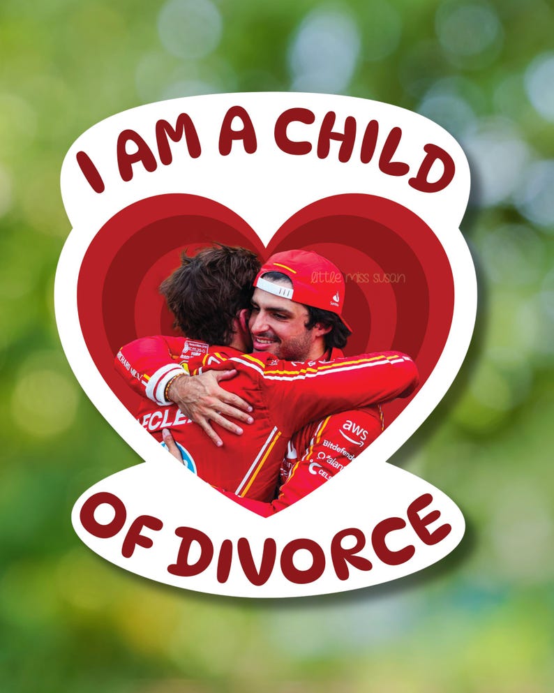 Sticker "i Am a Child of Divorce" - Charles Leclerc & Carlos Sainz ...