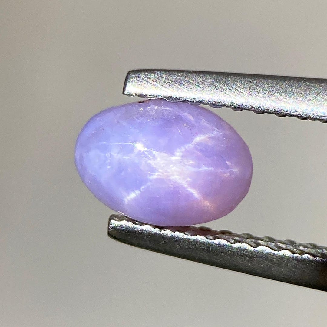 1.57ct Star Sapphire Purple Natural Oval Cabochon Gemstone From Sri ...