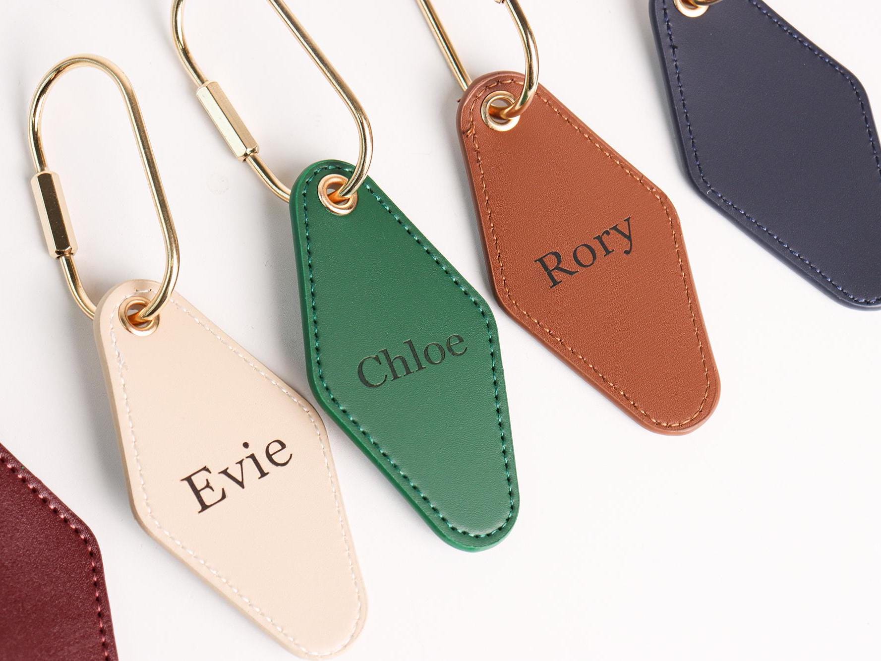 Personalized Leather Key Chain With Name,custom Hotel Motel Key ...