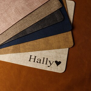 Custom Size PU Placemat Custom Leather Dining Mat Waterproof and ...