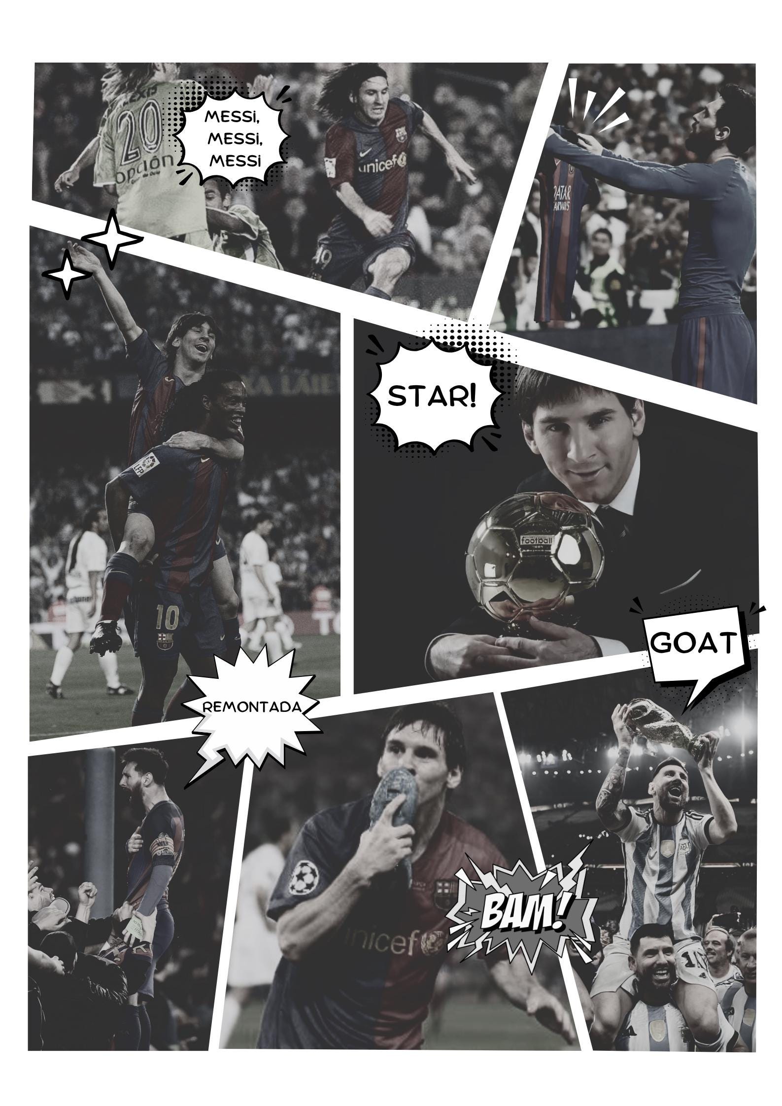 Printable Lionel Messi Comic Poster – Digital Soccer Wall Art for ...