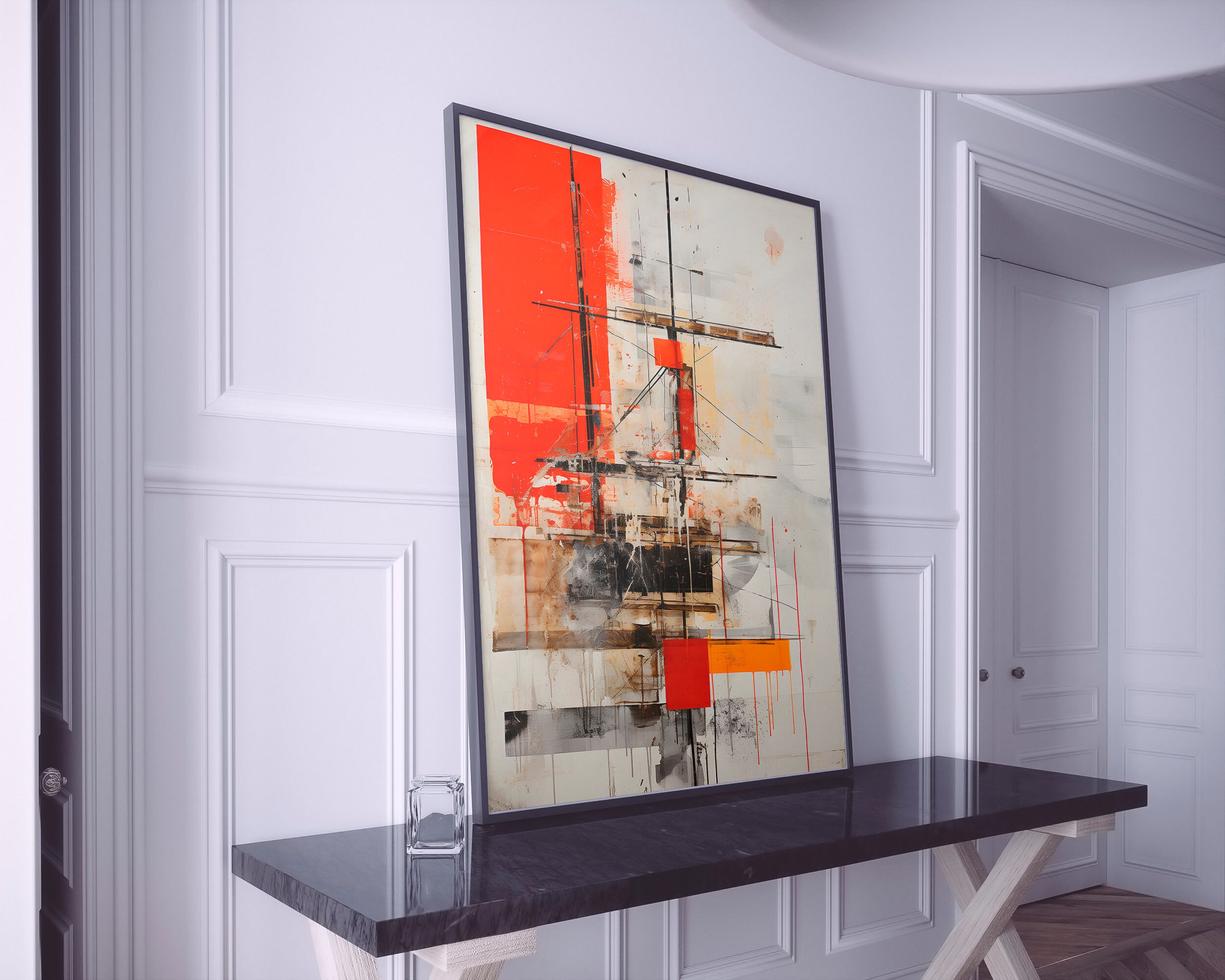 Red No:03_abstract Collage Painting Poster,digital Printable Wall Decor ...