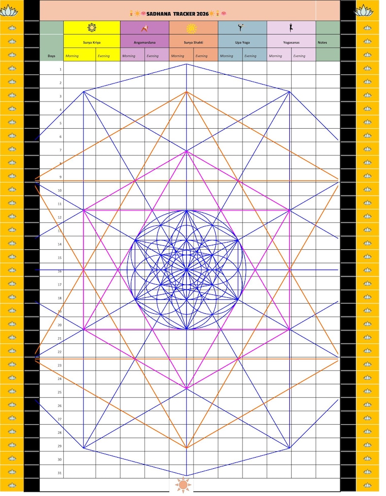 Yoga 365 Day Planner & Tracker 2026 - Etsy UK