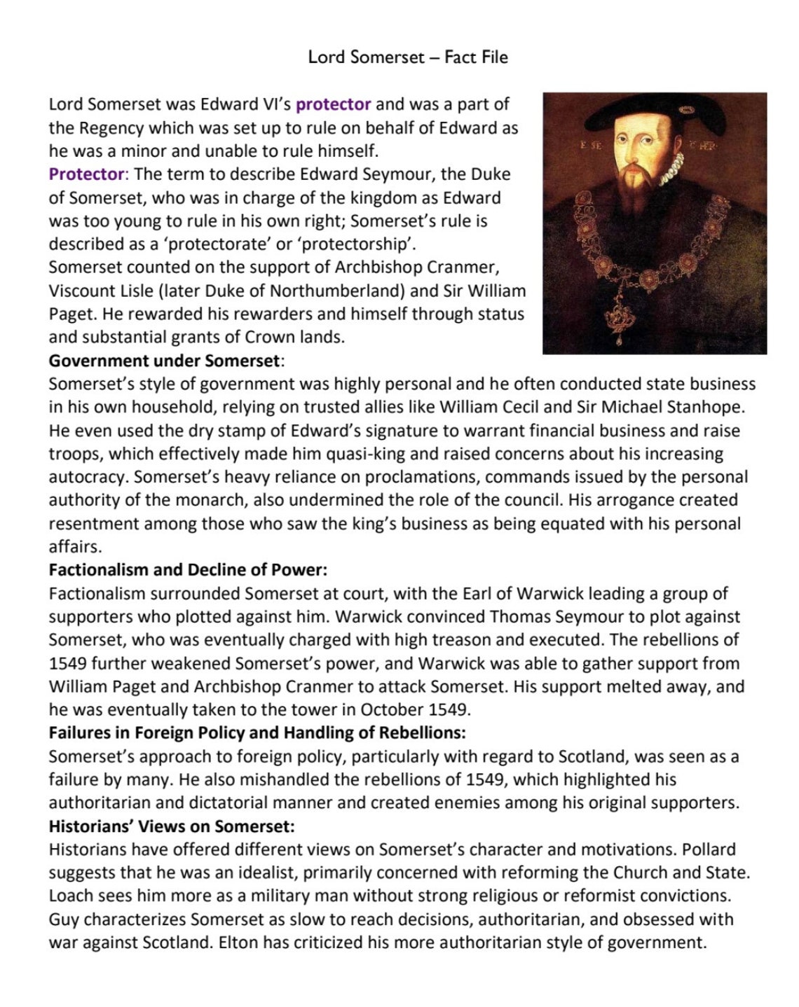 Tudor Bundle History Revision Notes From King Henry VII to Queen ...