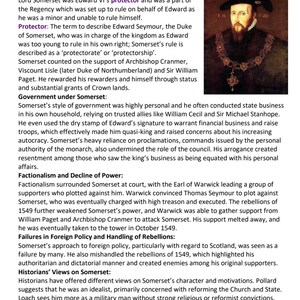 Tudor Bundle History Revision Notes From King Henry VII to Queen ...