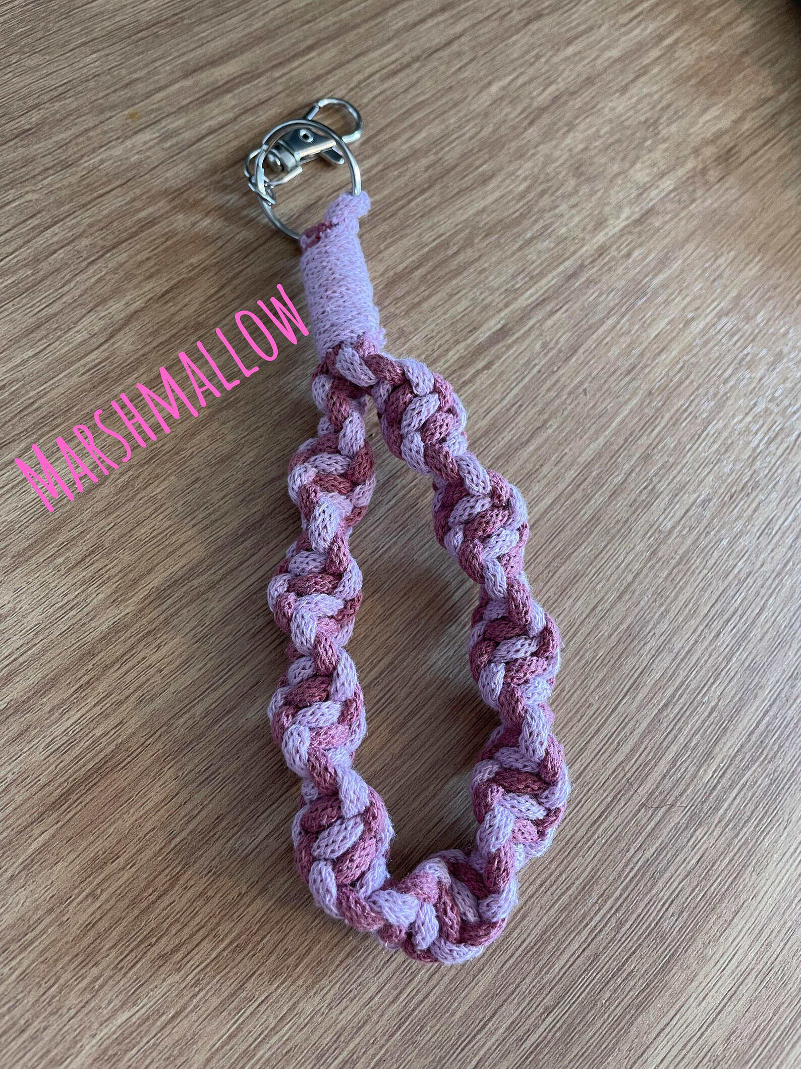 Macrame Wristlet. Twisted Wristlets. Bright Colours. Keychain Wristlet ...