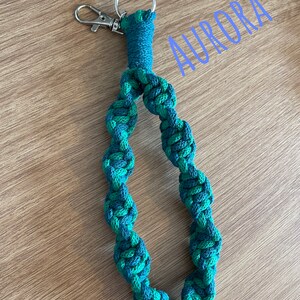 Macrame Wristlet. Twisted Wristlets. Bright Colours. Keychain Wristlet ...