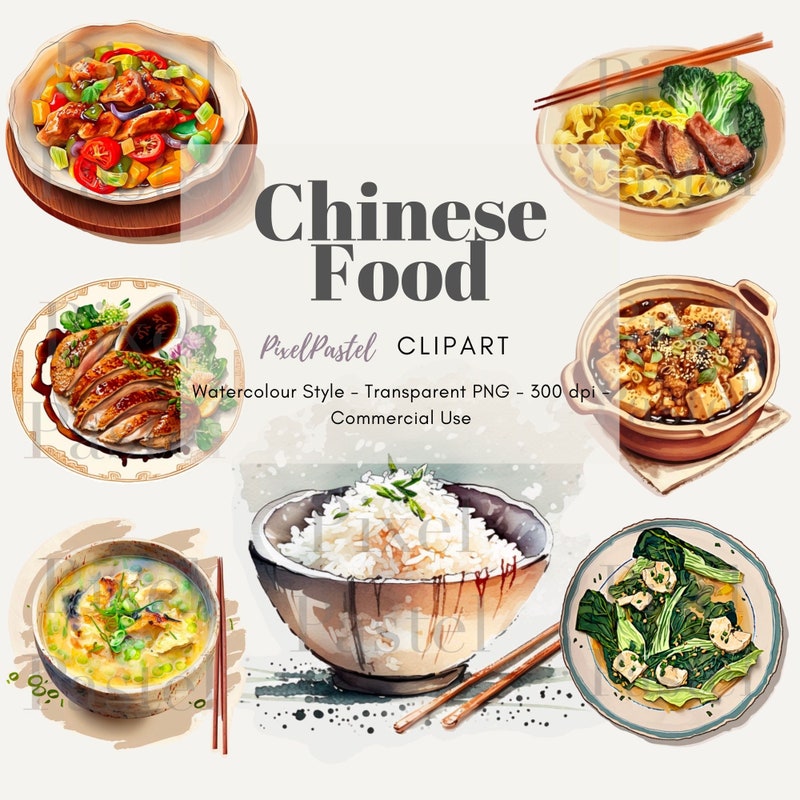 Chinese Food Clipart - Etsy