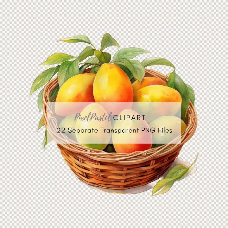 Watercolor Mango Clip Art Mango Desserts Trees Mango Print Animal ...