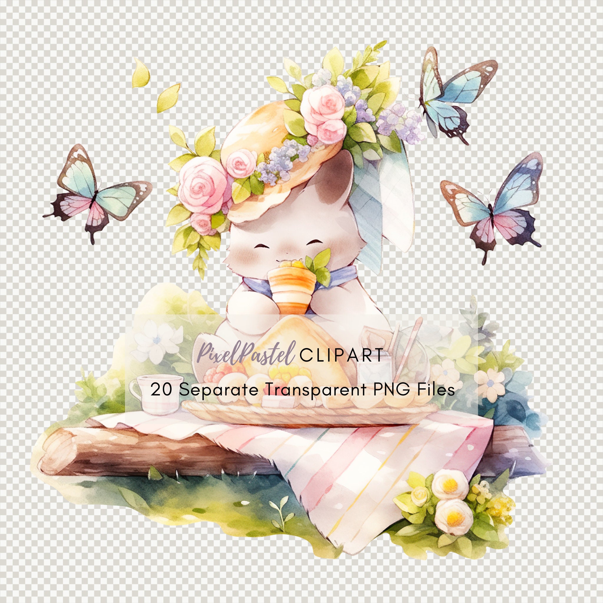 Picnic Animal Clip Art Summer Animal Clip Art Cute Animals Clipart ...