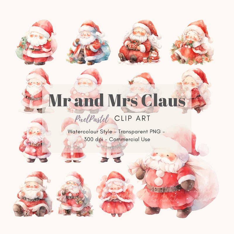 Mrs Claus Clip Art - Etsy