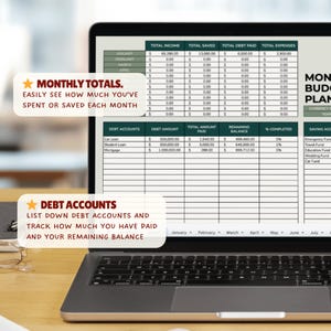 Google Sheets Monthly Budget Planner, Easy to Use Budget, Expenses ...