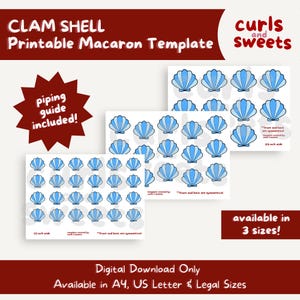 Clam Shell Macaron Template: Piping Guide (PDF Download) - Etsy