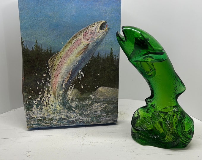 Vintage Avon Perfume - Fish Shaped Emerald Green After Shave Bottle ...