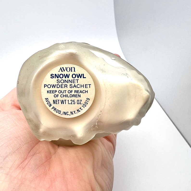 Rare Vintage 1980s Avon Moonwind Powder Sachet Translucent Owl Figural ...