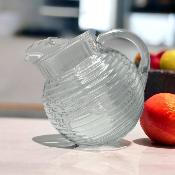 Clear Glass Pitcher - Etsy