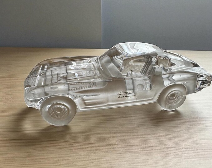 Vintage Hofbauer 1963 Corvette Stingray Lead Crystal Glass Car Model ...