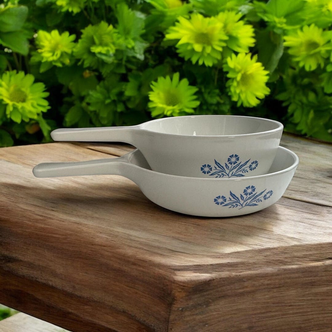 Vintage Corning Ware Cornflower Blue Saucepan / Skillet - Blue and ...
