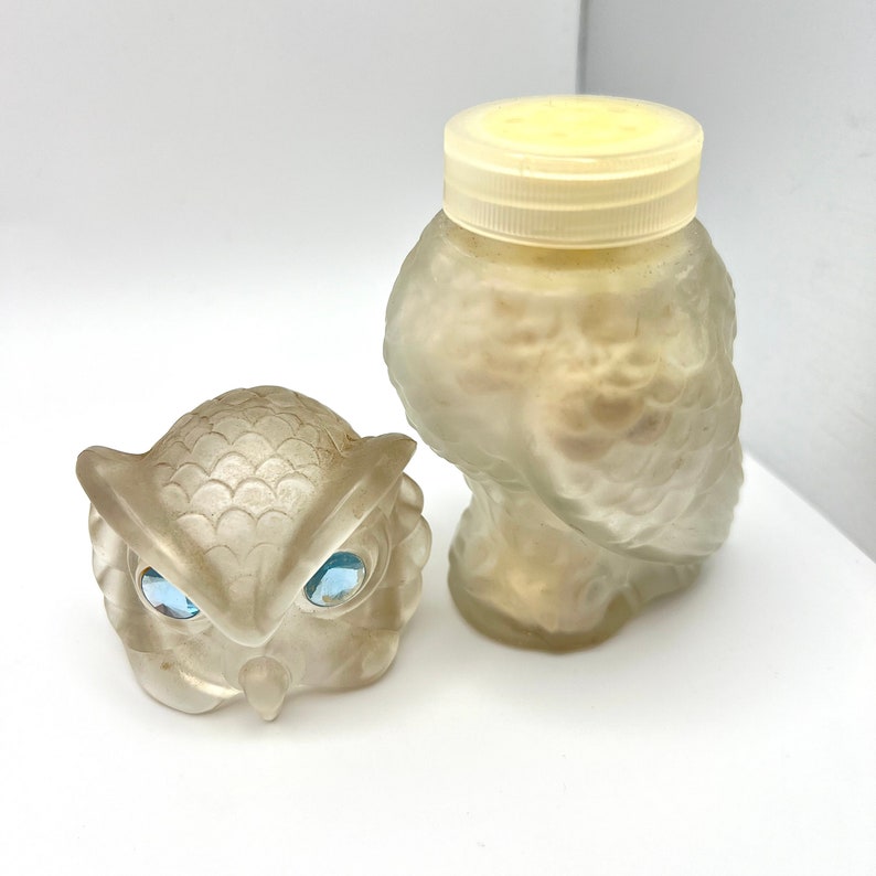 Rare Vintage 1980s Avon Moonwind Powder Sachet Translucent Owl Figural ...