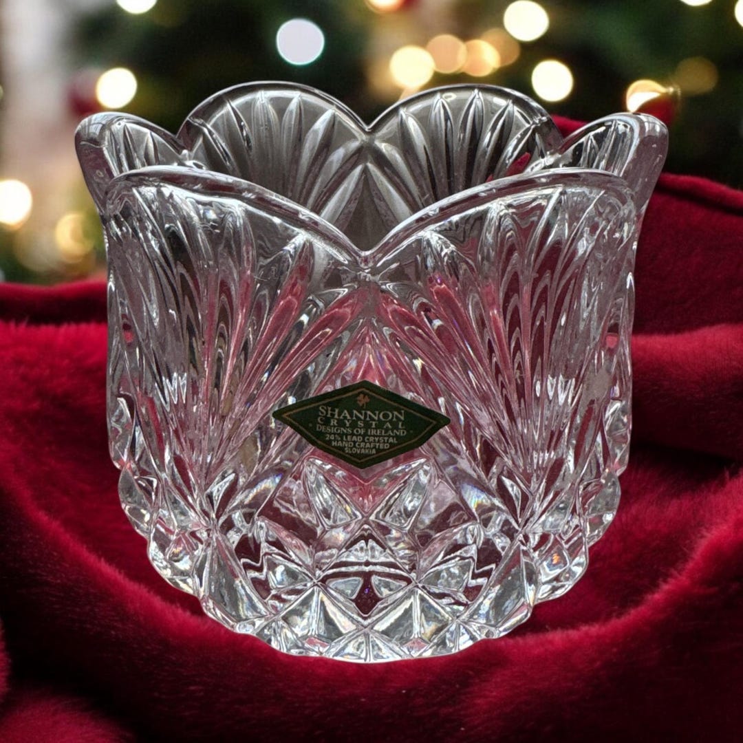 Vintage Shannon Crystal Designs of Ireland - Clear Glass Lead Crystal ...