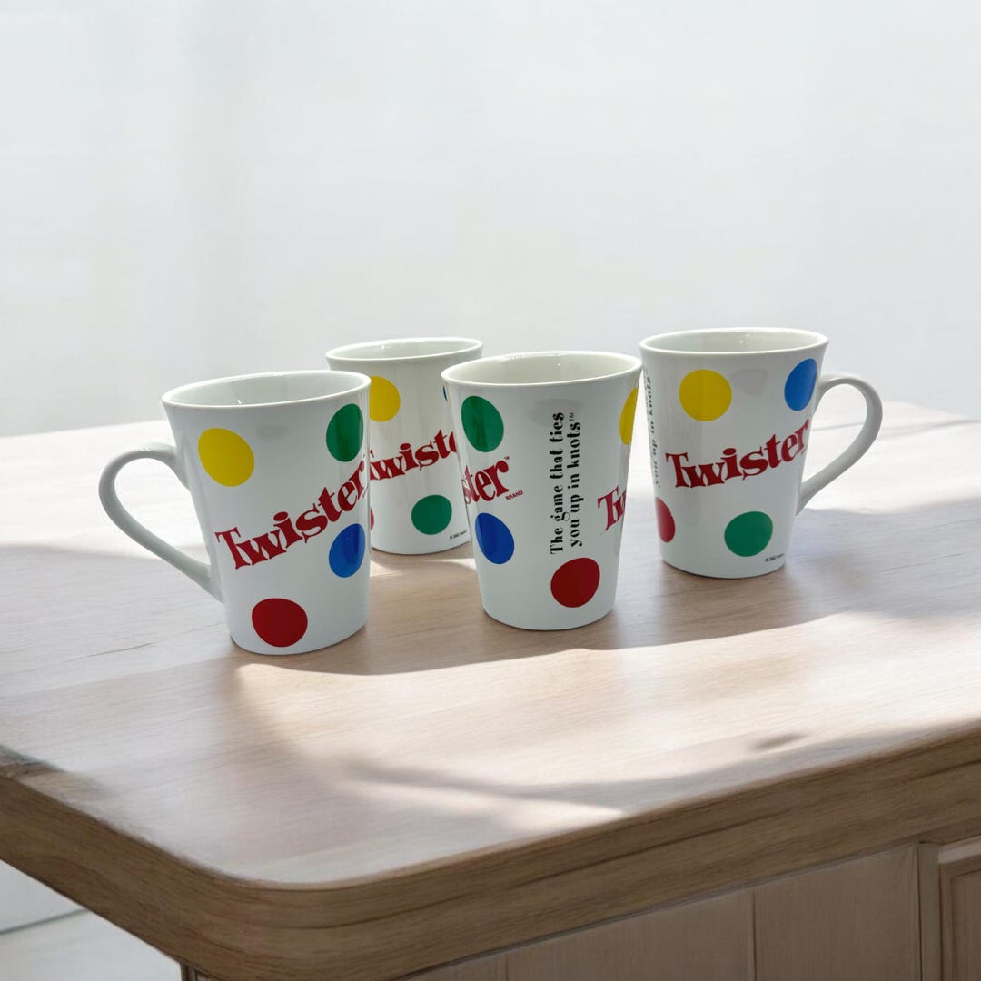Vintage Twister Mugs by Hasbro – Retro Game Night Coffee Cups – 90s ...