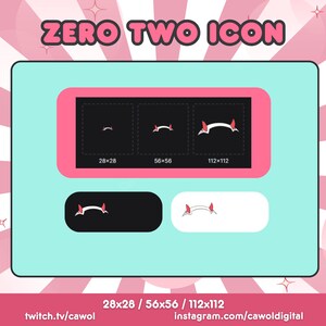 Zero Two Horns Channel Points Icon for Your Twitch Stream - Etsy