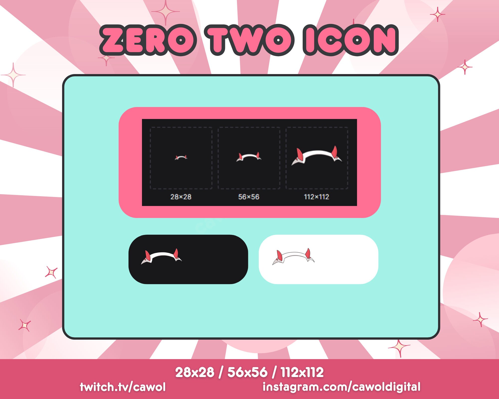 Zero Two Horns Channel Points Icon for Your Twitch Stream - Etsy