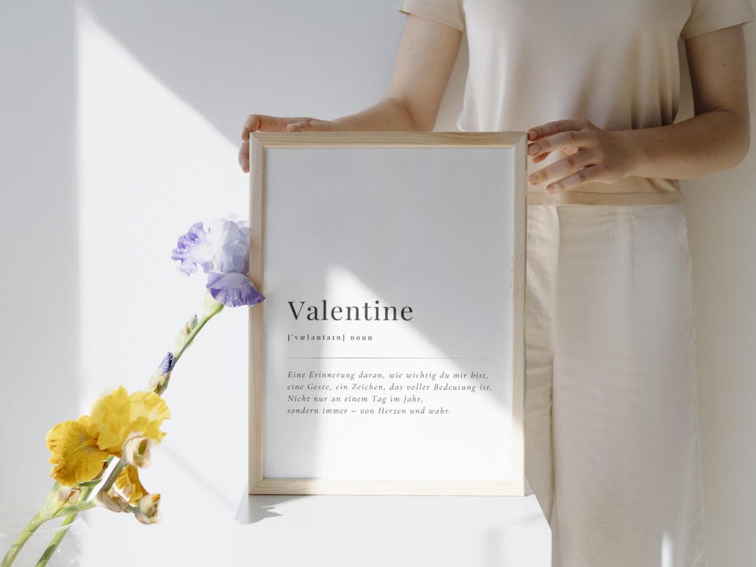 Valentine - Definition Poem Digital Print for Valentine's Day - Etsy