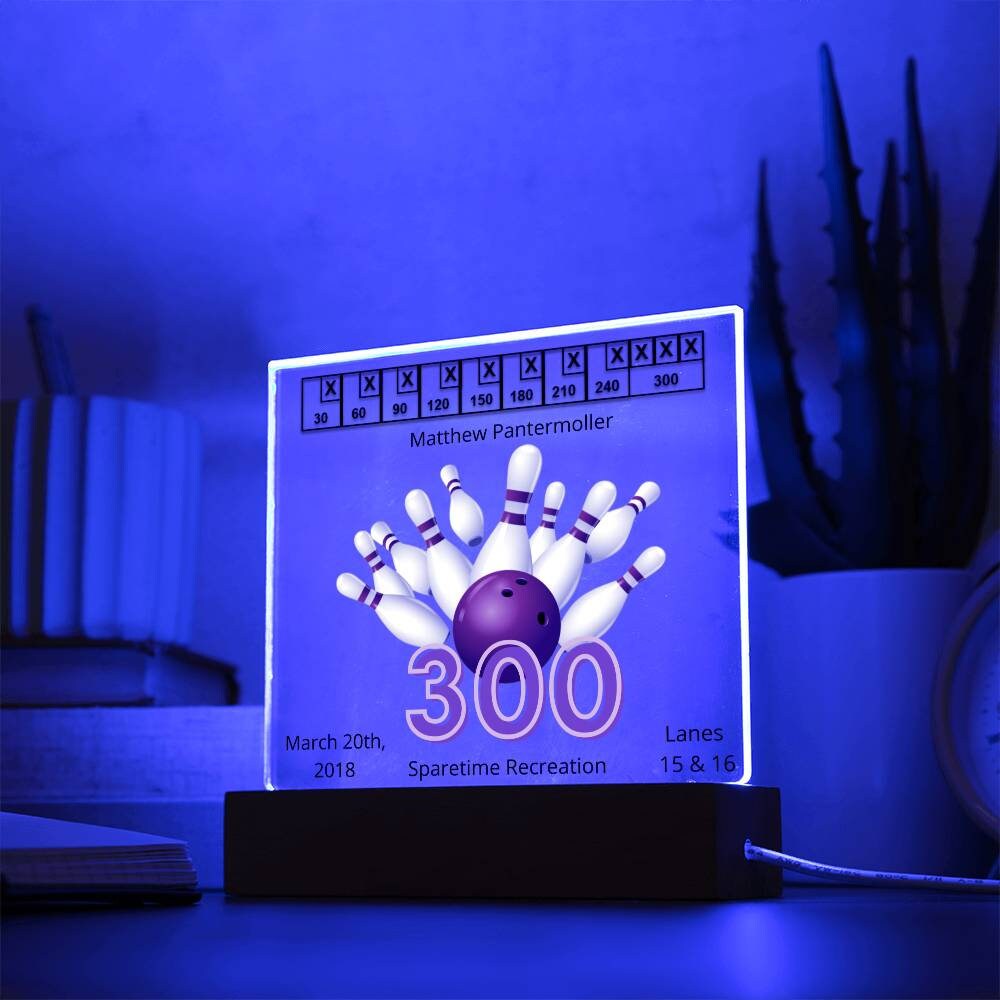 Bowling 300 Game Honor Score Reward Acrylic Perfect Game - Etsy