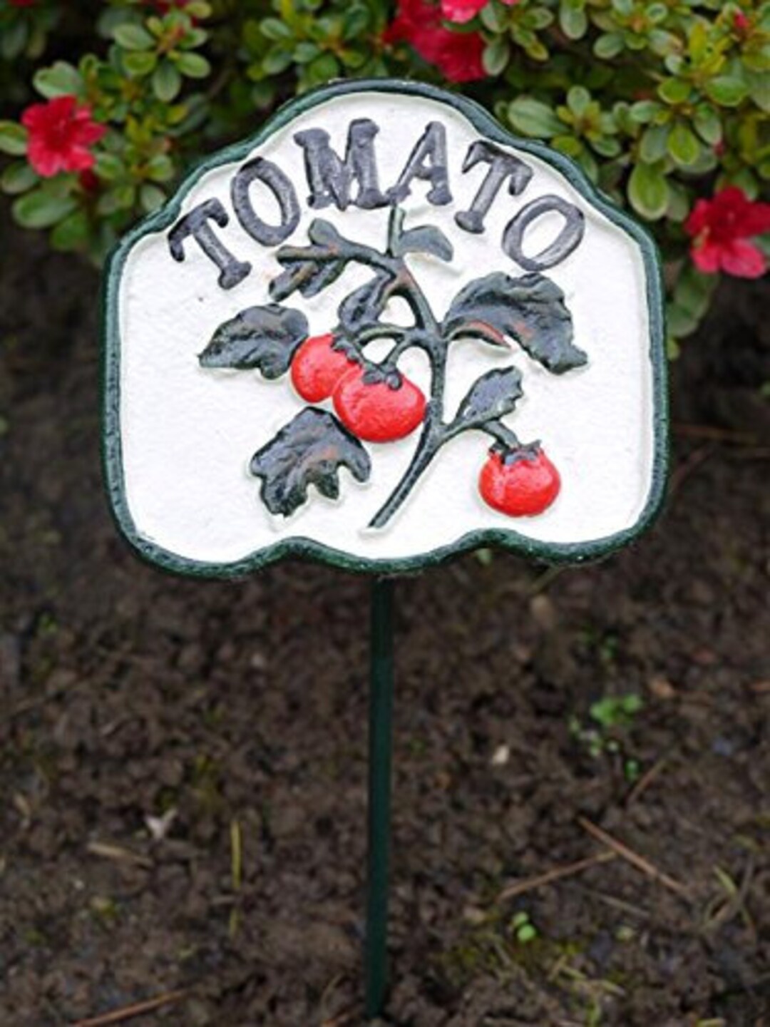Tomato Cast Iron Garden Vegetable Marker Sign Sturdy Plant Labels for ...