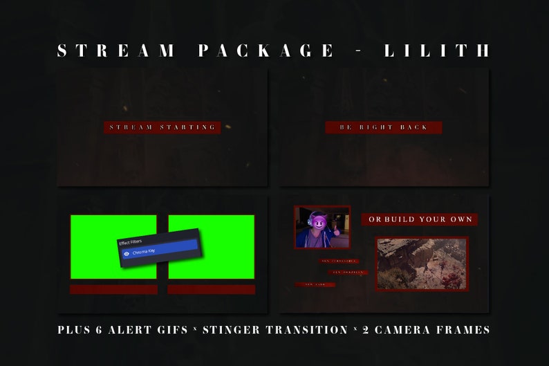 Diablo 4 Animated Stream Package | Lilith | Twitch or Youtube Overlay ...