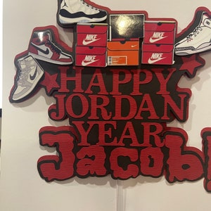 Happy Jordan Year Cake Topper - Etsy