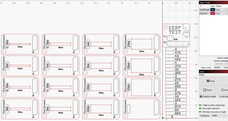 KERF Calibration for Laser Cutting. Diode or CO2 Laser Cutting Test ...
