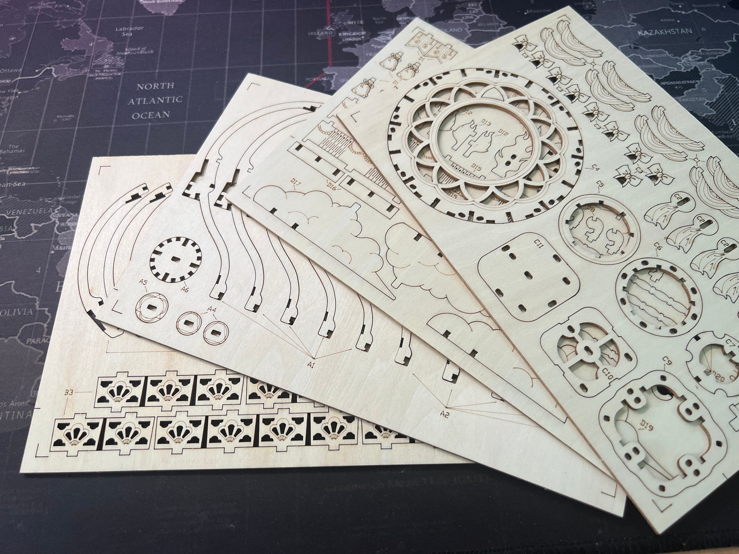 Hot Air Balloon V3. Lightburn Project to Build It With 3 Mm Thick ...