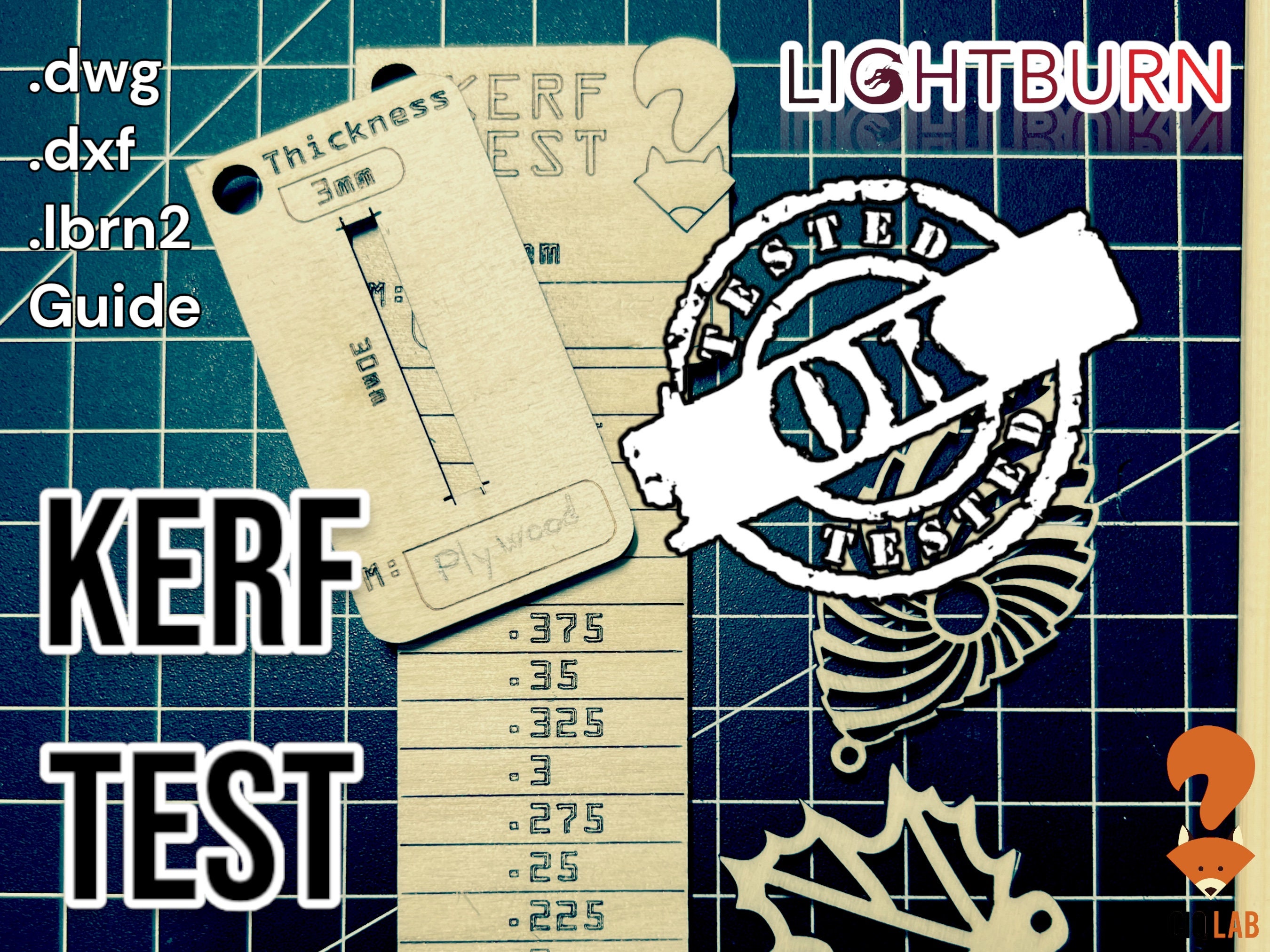 Kerf Calibration For Laser Cutting Diode Or Co2 Laser Cutting Test Lightburn Ortur Falcon