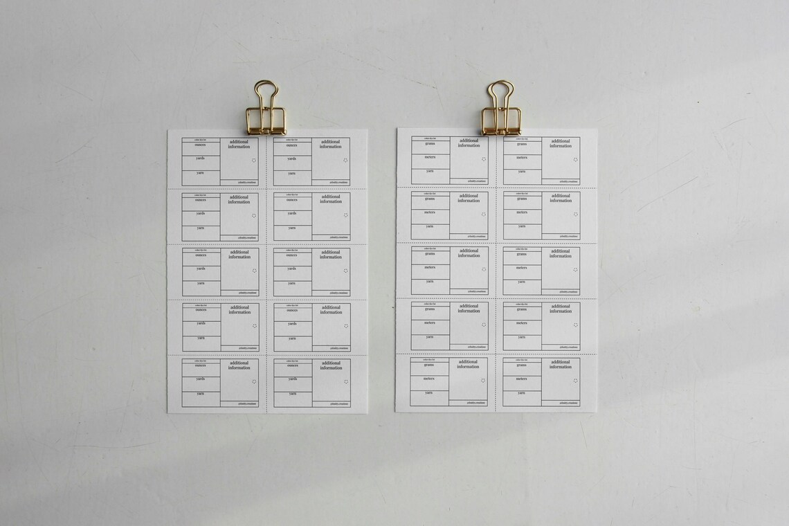 Printable Yarn Stash Labels Tags – Digital Download for Yarn ...