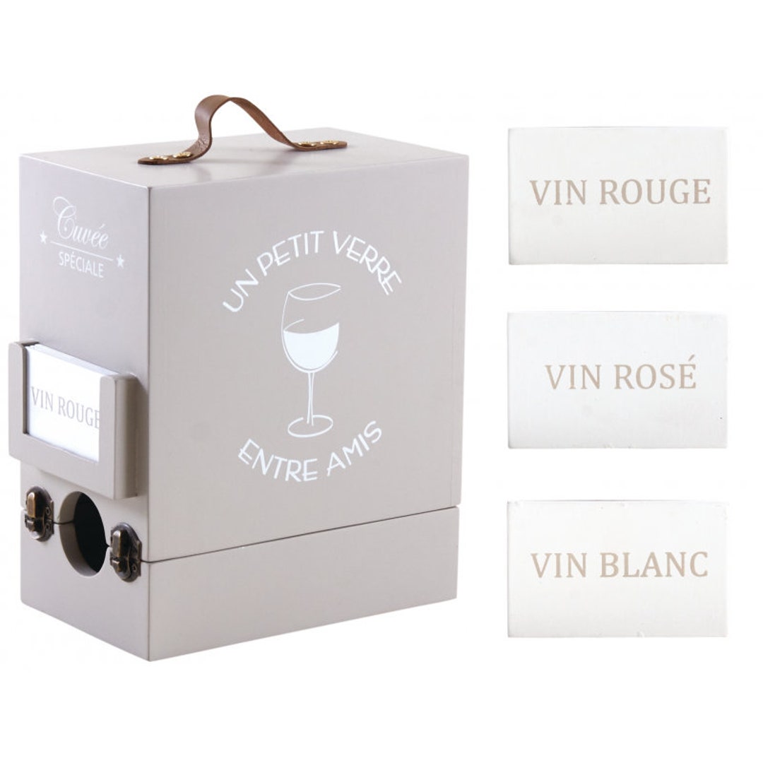3-litre Grey Wooden Wine Box - Etsy