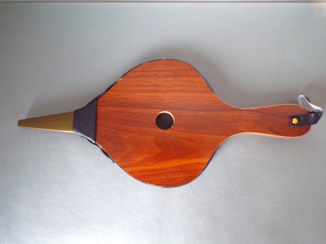 Fireplace and Barbecue Bellows in Wood and Imitation Leather 41 Cm ...