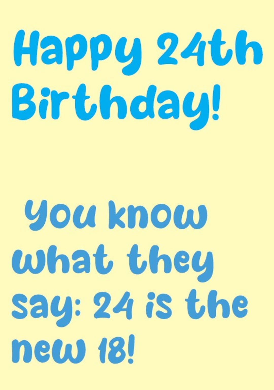 24th Printable Birthday Funny Birthday Card Funny Birthday - Etsy