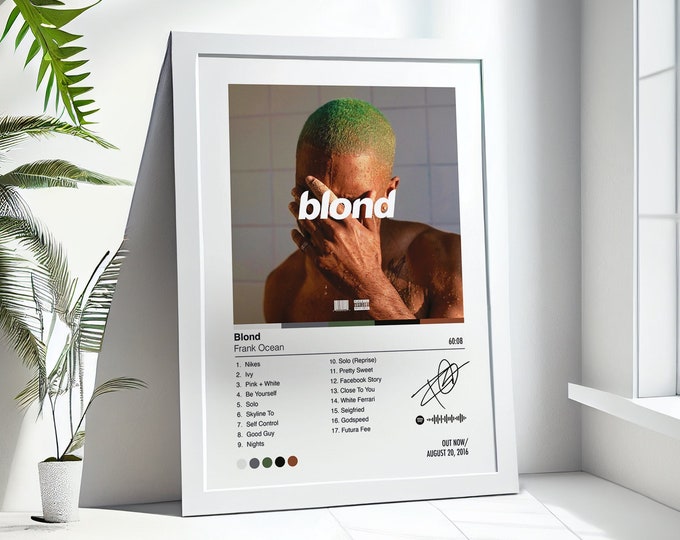 Frank Ocean Blond Album Poster, Blonde Art Print, Digital Download JPG ...