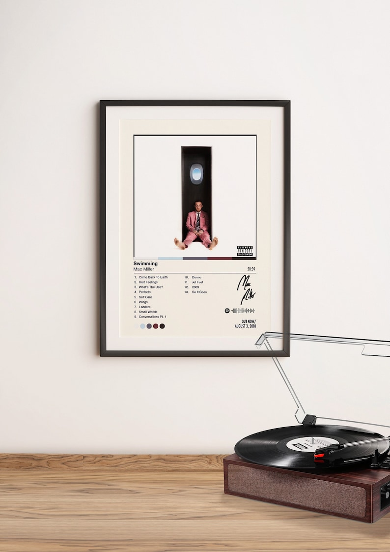 Mac Miller Swimming Album Cover Poster, Mac Miller Decor, Mac Miller ...