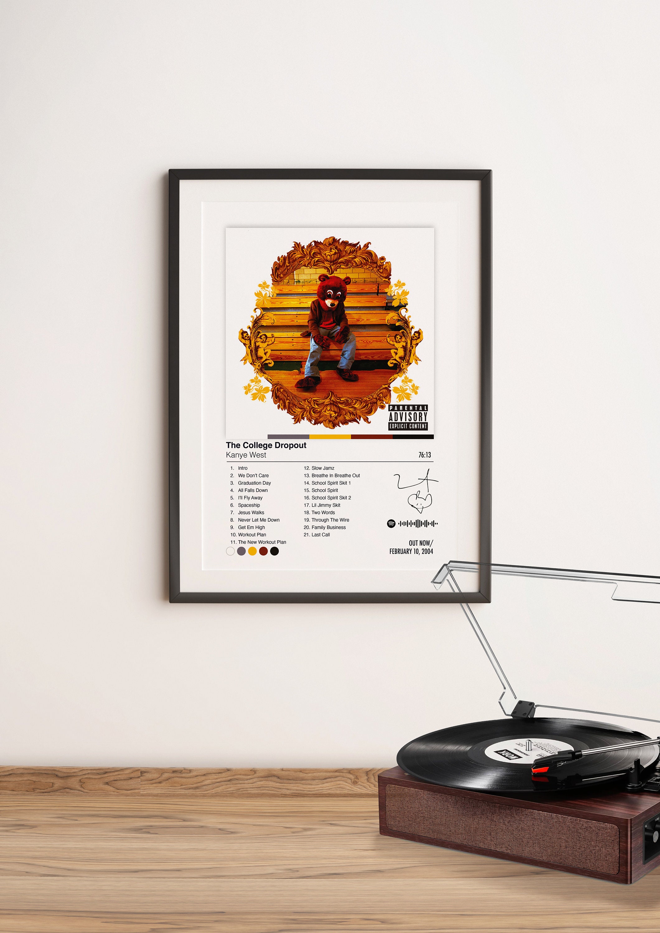 Kanye West College Dropout Album Cover Poster, Kanye West Poster ...