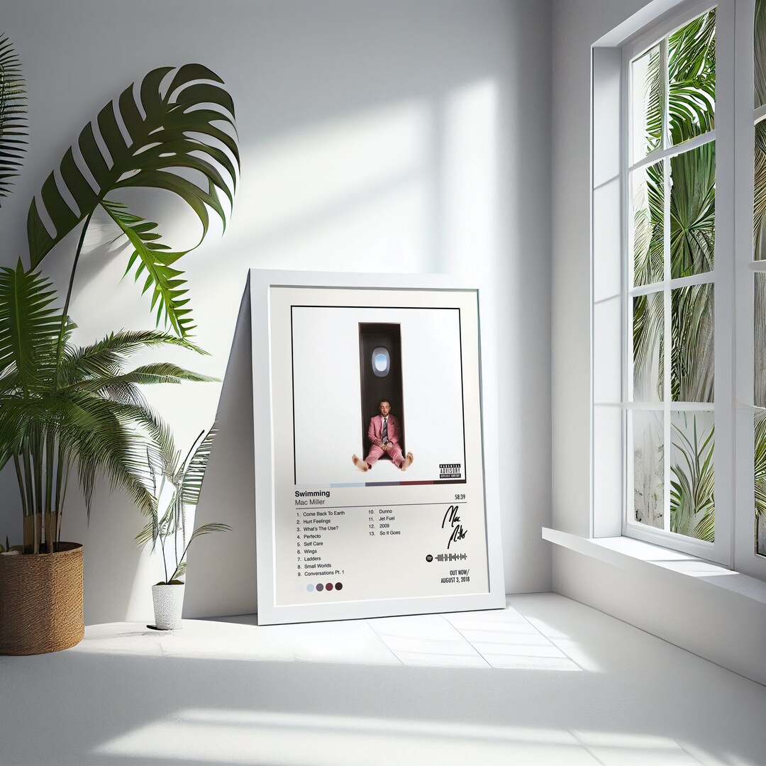 Mac Miller Swimming Album Cover Poster, Mac Miller Decor, Mac Miller ...